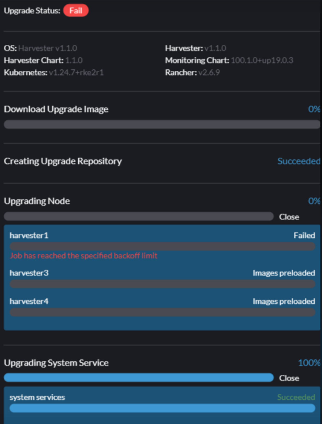 [BUG] user report: v1.0.3 to v1.1.0 upgrade stucks in post-drain in first node · Issue #3070 ...