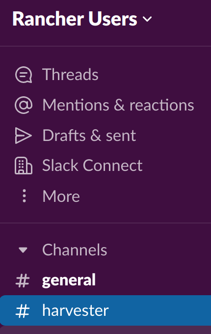 [Question] Support channels? · Issue #3870 · harvester/harvester · GitHub