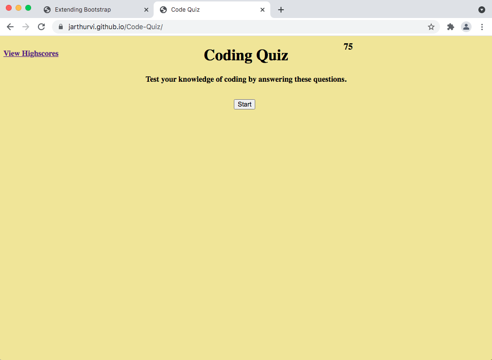 GitHub - jarthurvi/Code-Quiz