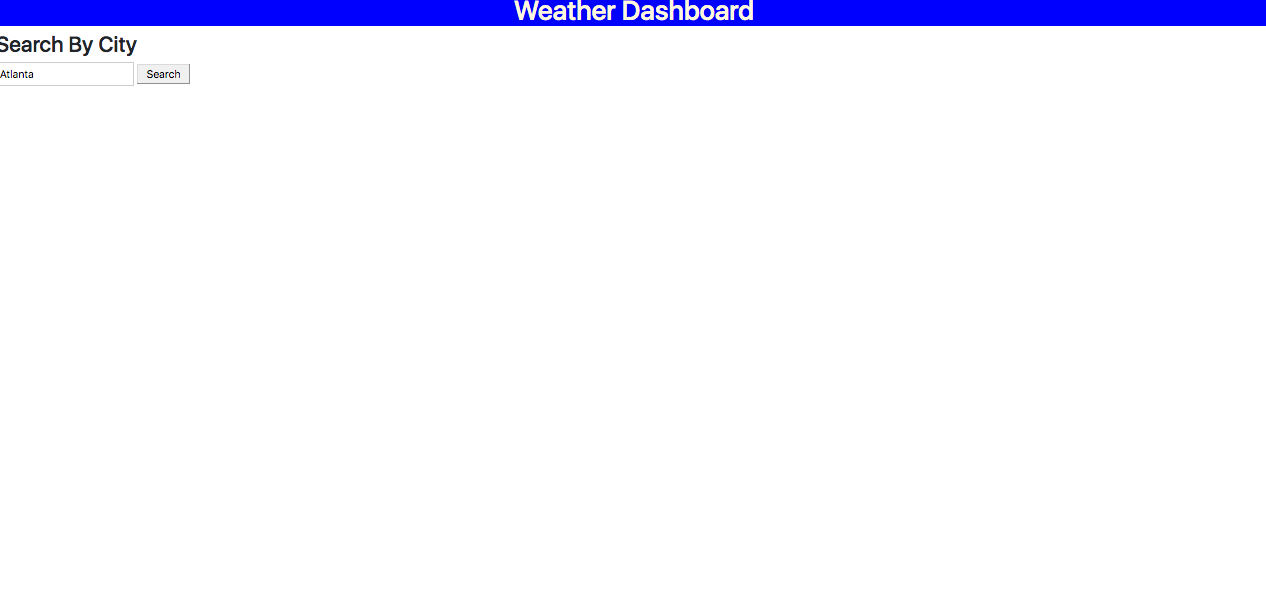 GitHub - jarthurvi/Weather-Dashboard