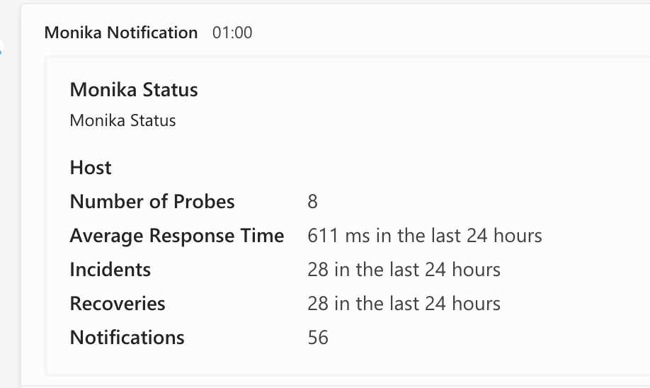 Missing host in Monika Status notification in Microsoft Teams · Issue ...