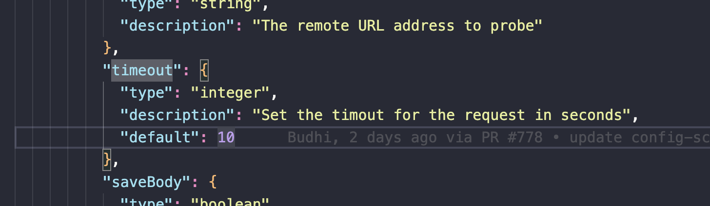 Wrong schema for timeout in JSON schema · Issue #804 · hyperjumptech/monika · GitHub