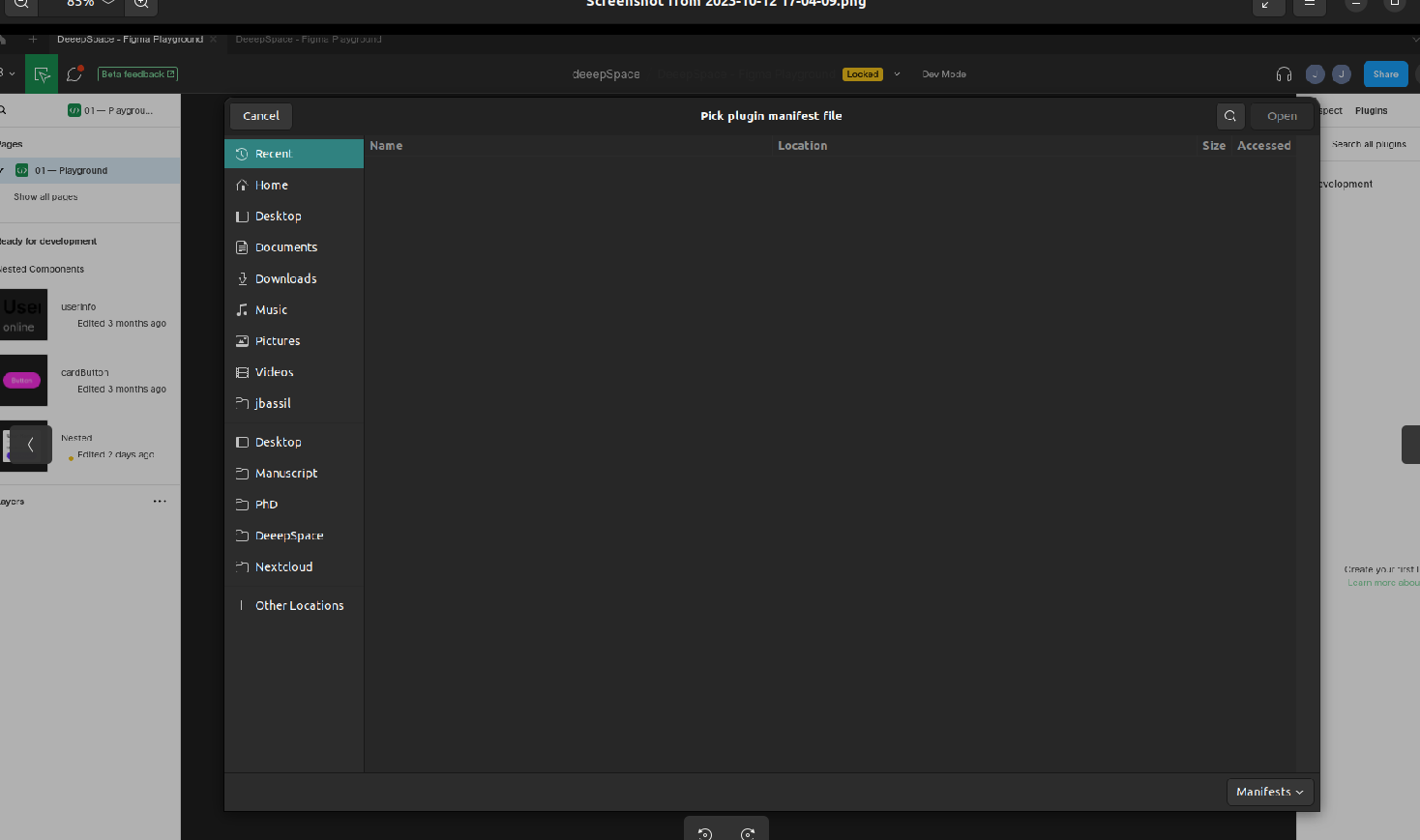 Cannot import a plugin manifest · Issue #342 · Figma-Linux/figma-linux · GitHub