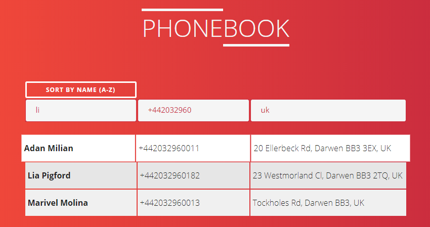 GitHub - frederico-alves/phonebook: Single page application. It displays contacts with basic ...