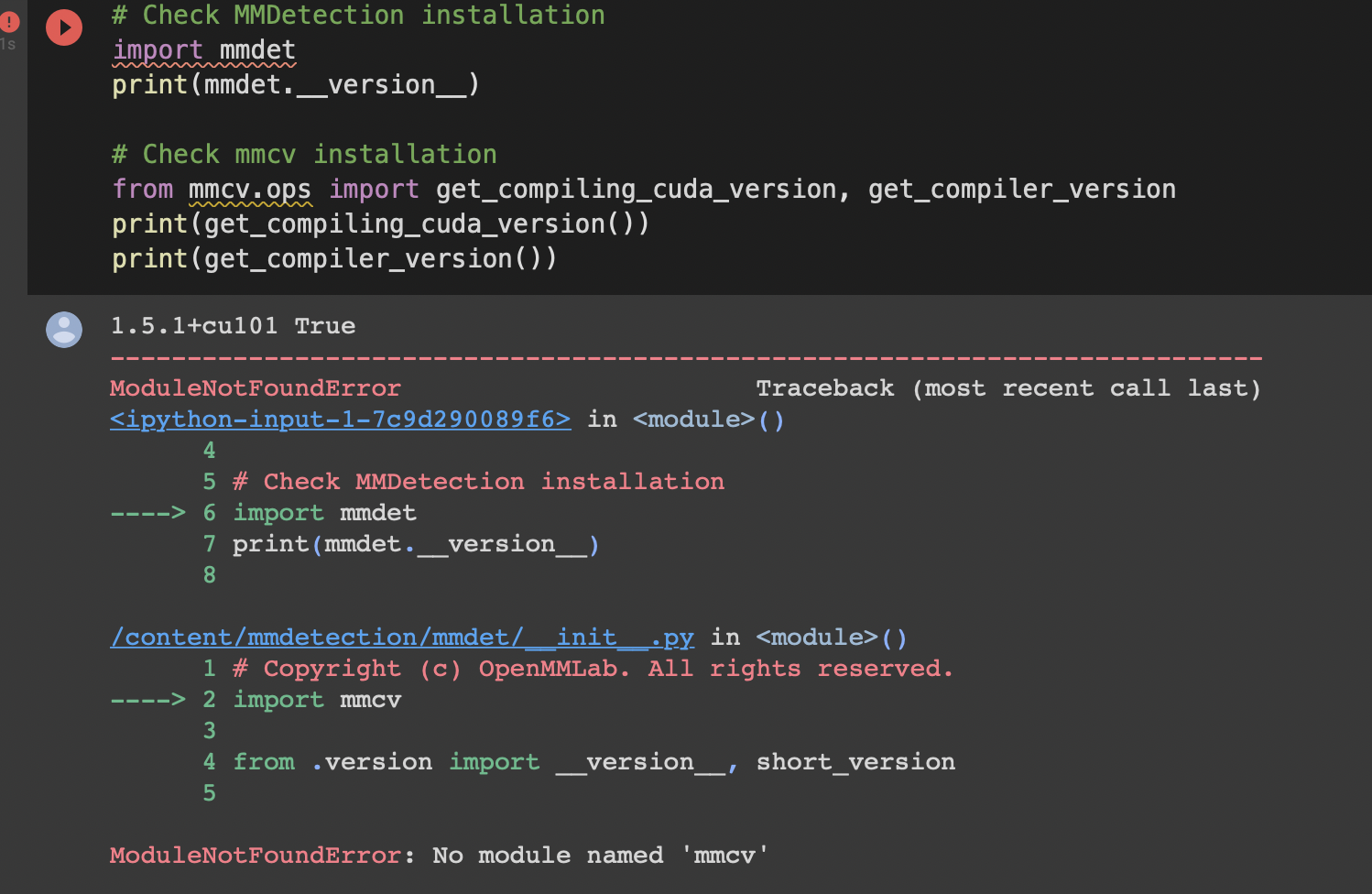 Official Colab Not Working · Issue 7307 · Open Mmlab Mmdetection · Github