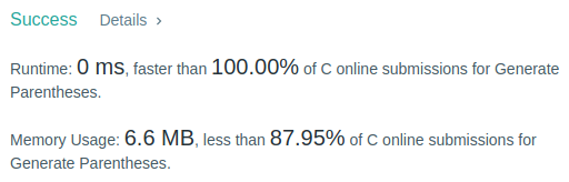 Generate Parentheses - LeetCode #22 (Medium) in C · GitHub