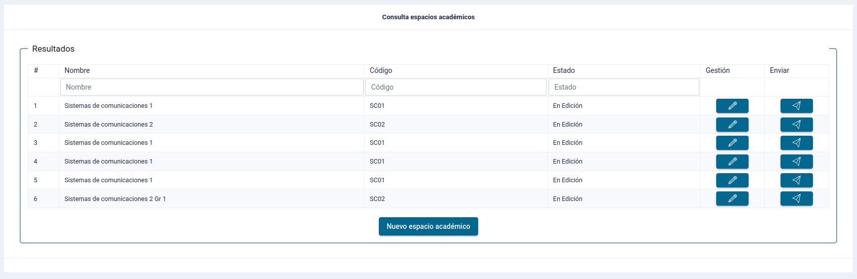 Implentar el componente para el modulo de espacios con los mockups definidos · Issue #1287 ...