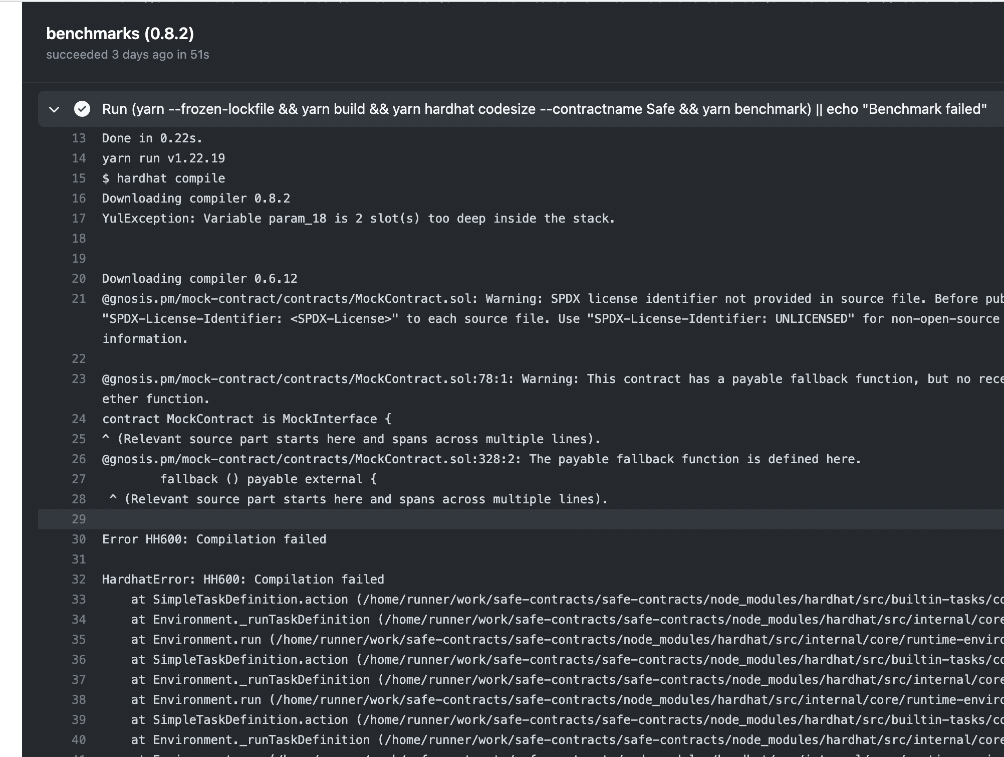 CI for benchmarks is not running and fail silently · Issue #528 · safe-global/safe-smart-account ...
