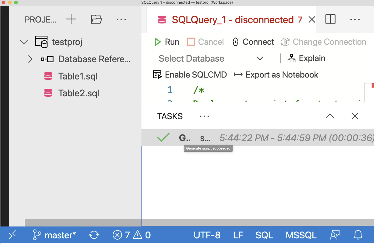 A11y_AzureDataStudioSQL_PublishProjects_Generate Scripts(Terminal)_Zoom: Data is not properly ...