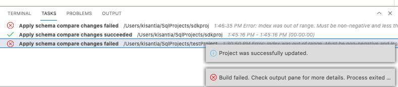 Project update says success but build and schema compare failed · Issue #18078 · microsoft ...