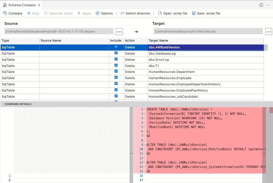Schema Compare Diff Editor Colors Not Reversed After Vscode Merge PullAnswer