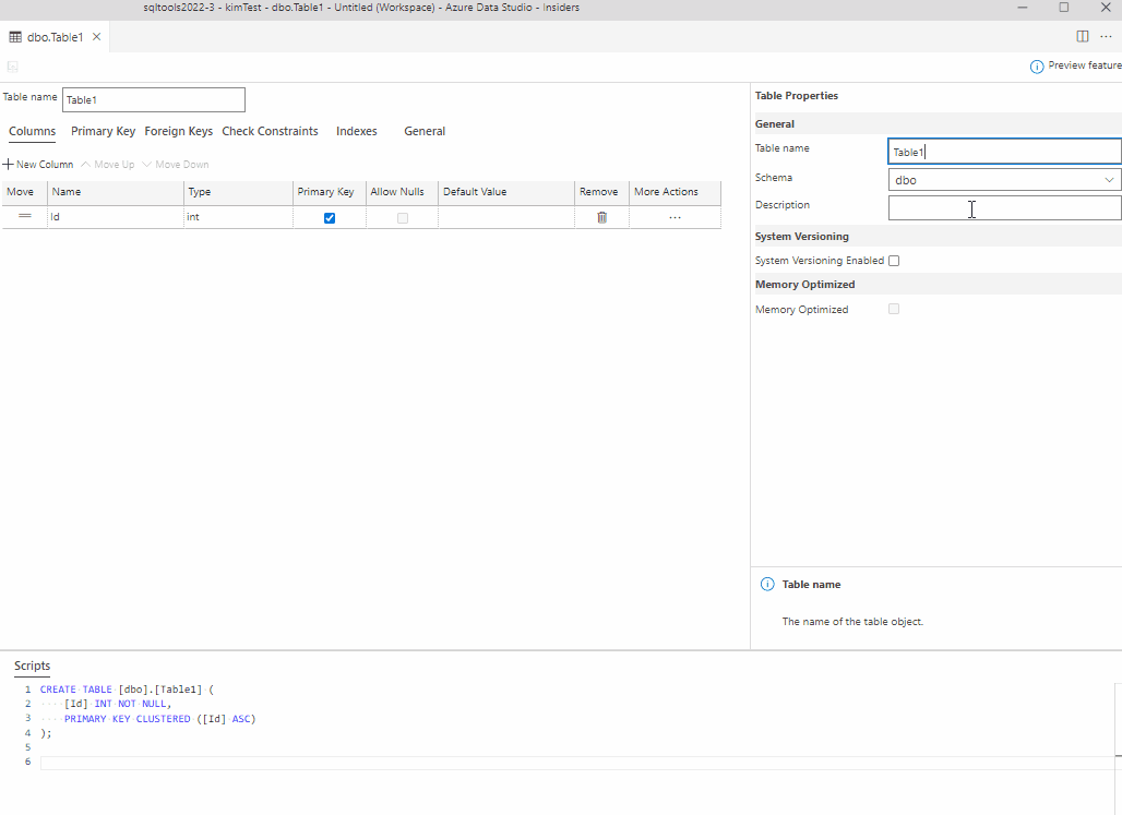 Error when renaming table with unnamed primary key · Issue #20537 · microsoft/azuredatastudio ...