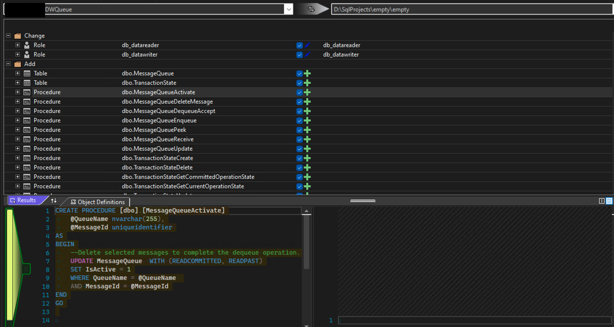 Schema Compare Project To Db Shows Differences In Ads But Not In Ssdt · Issue 20821