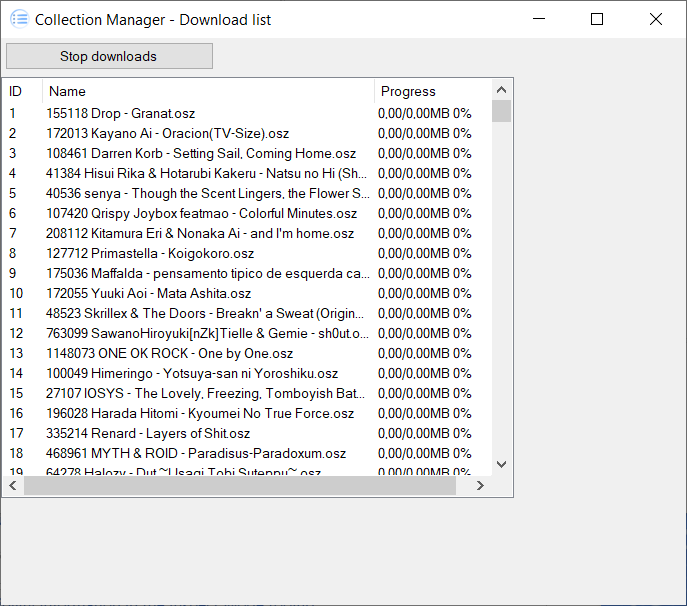 Download all missing maps not working · Issue #21 · Piotrekol/CollectionManager · GitHub