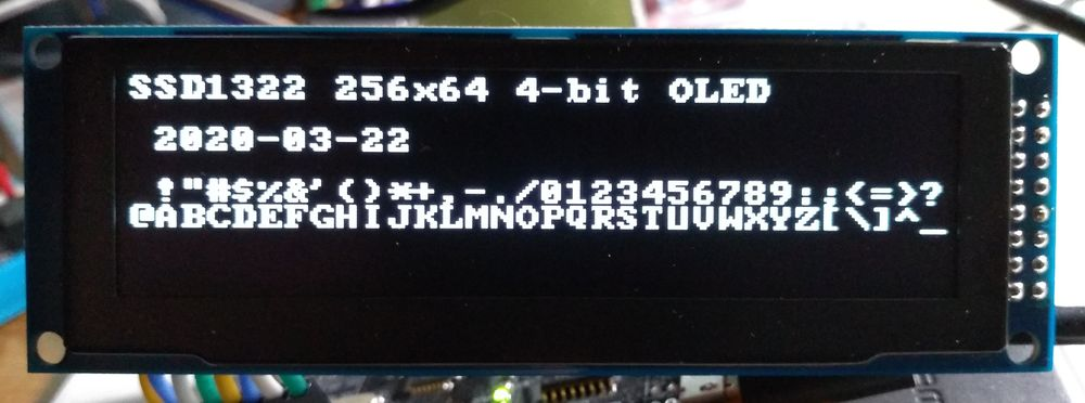 GitHub - dlakwi/SSD1322-Arduino-Library: Arduino library for a bufferless SSD1322 256x64 ...