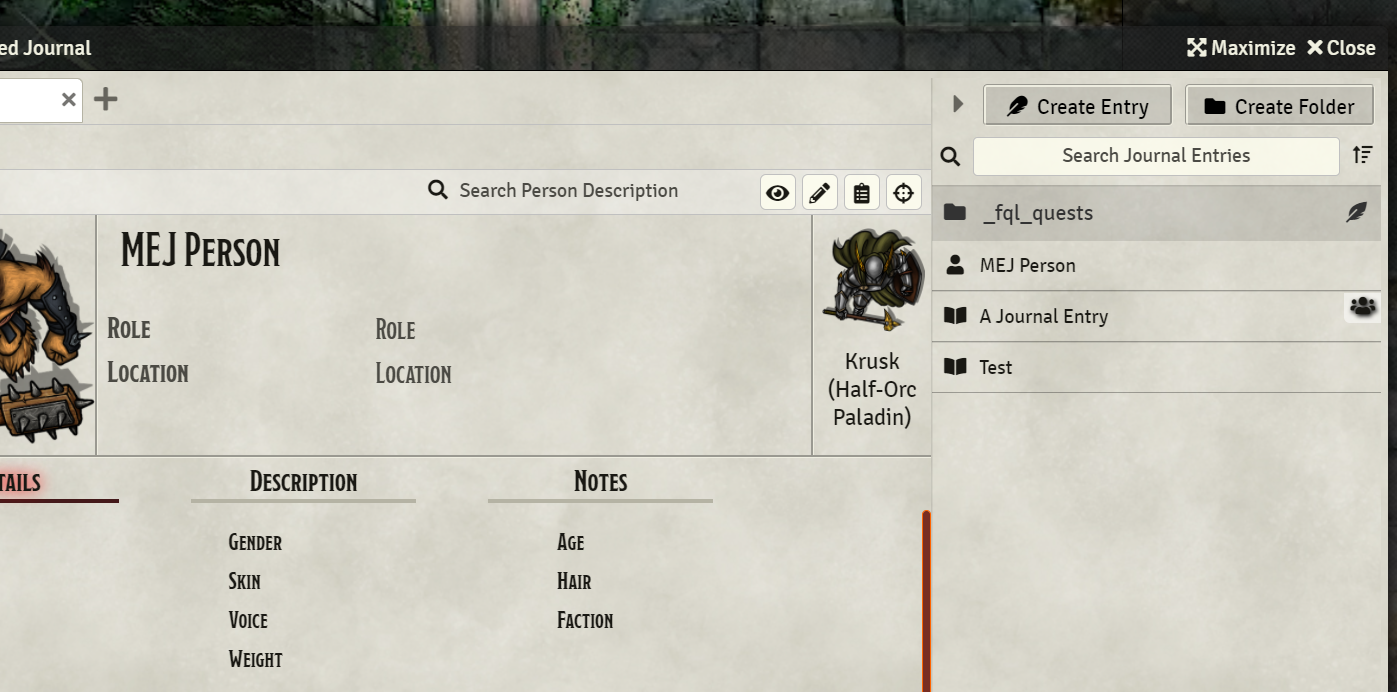 [Compatibility] Forien Quest Log / Monk's Enhanced Journal (MEJ) · Issue #74 · ironmonk108/monks ...