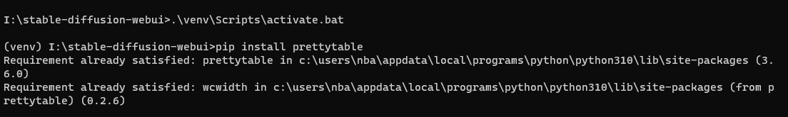 Segmentation preprocessor is missing prettytable package · Issue #58 · Mikubill/sd-webui ...