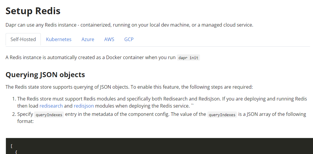 Clarify Redis State Store Setup Requirements · Issue 2490 · Dapr Docs · Github
