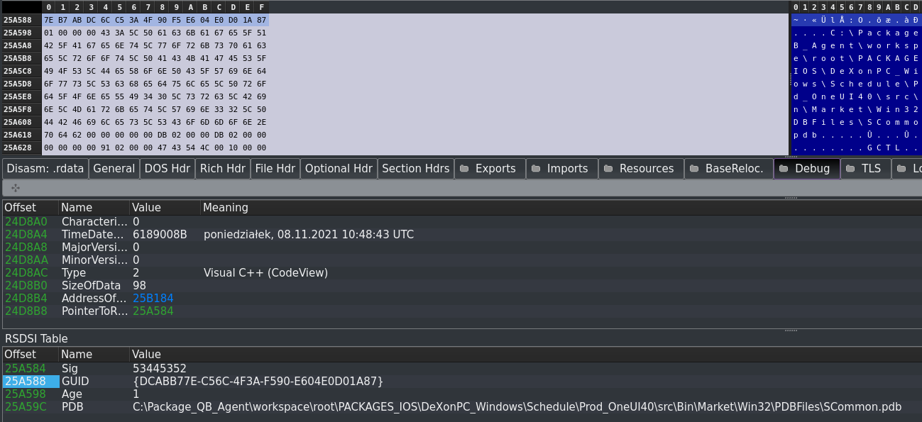 Discrepancy in PDB GUID Value · Issue #40 · hasherezade/pe-bear-releases · GitHub