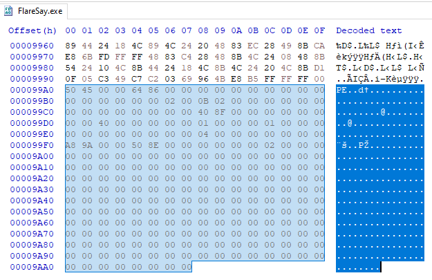 Cannot Find A Pe Header In File With Oversized Dos Stub Case Flaresayexe · Issue 41