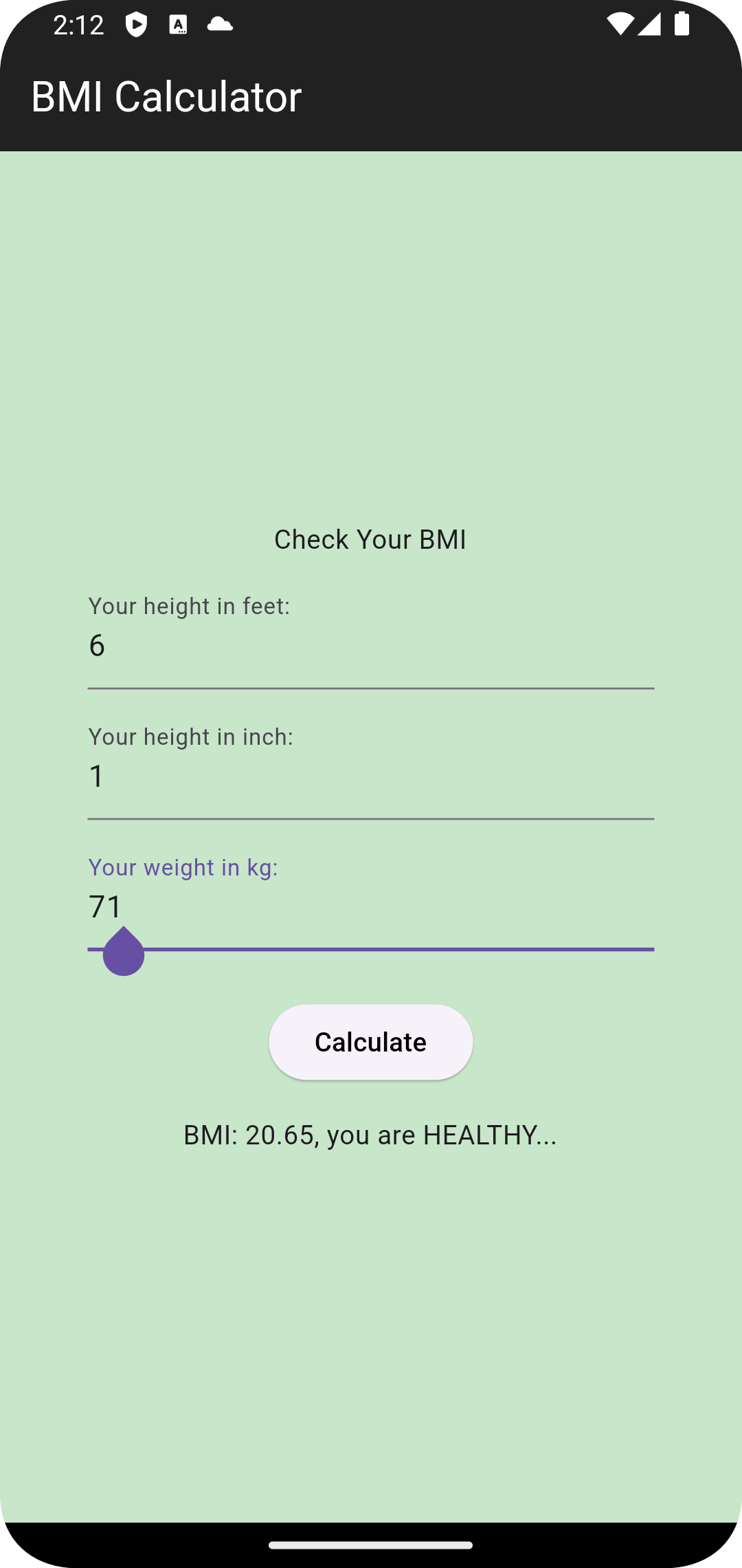 GitHub - sumit1202/bmi_calculator: A Flutter project wherein the users ...
