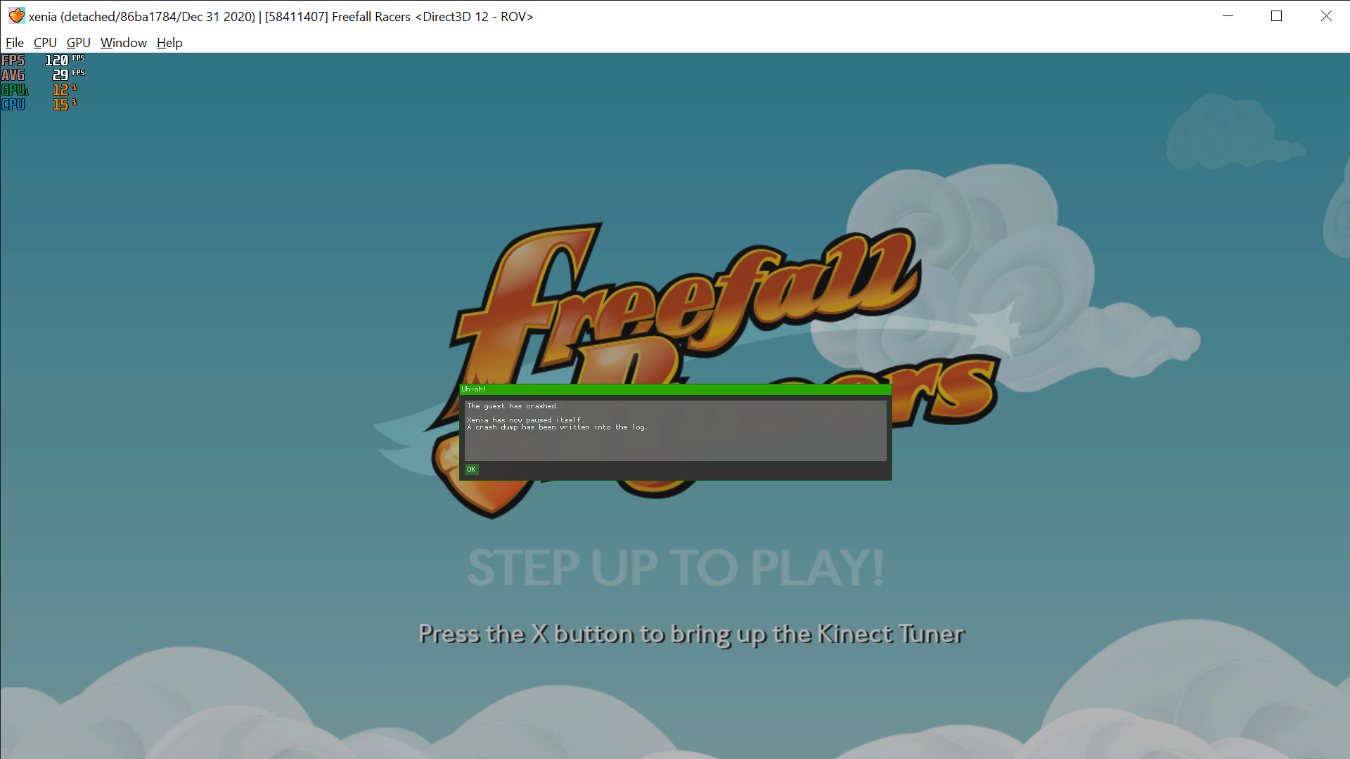58411407 - Freefall Racers · Issue #1421 · xenia-project/game-compatibility · GitHub