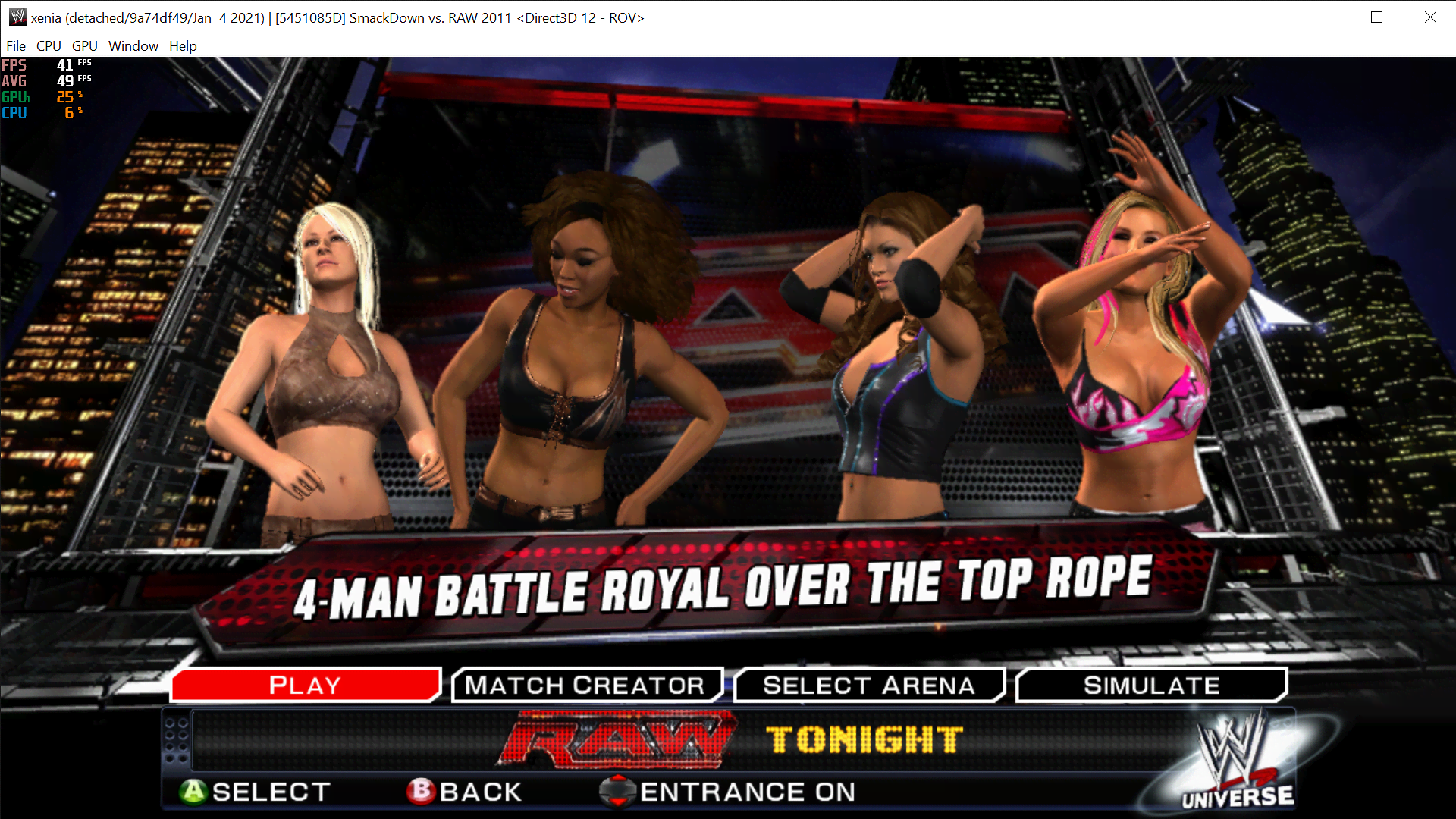 5451085D - WWE Smackdown vs. Raw 2011 · Issue #1505 · xenia-project/game-compatibility · GitHub