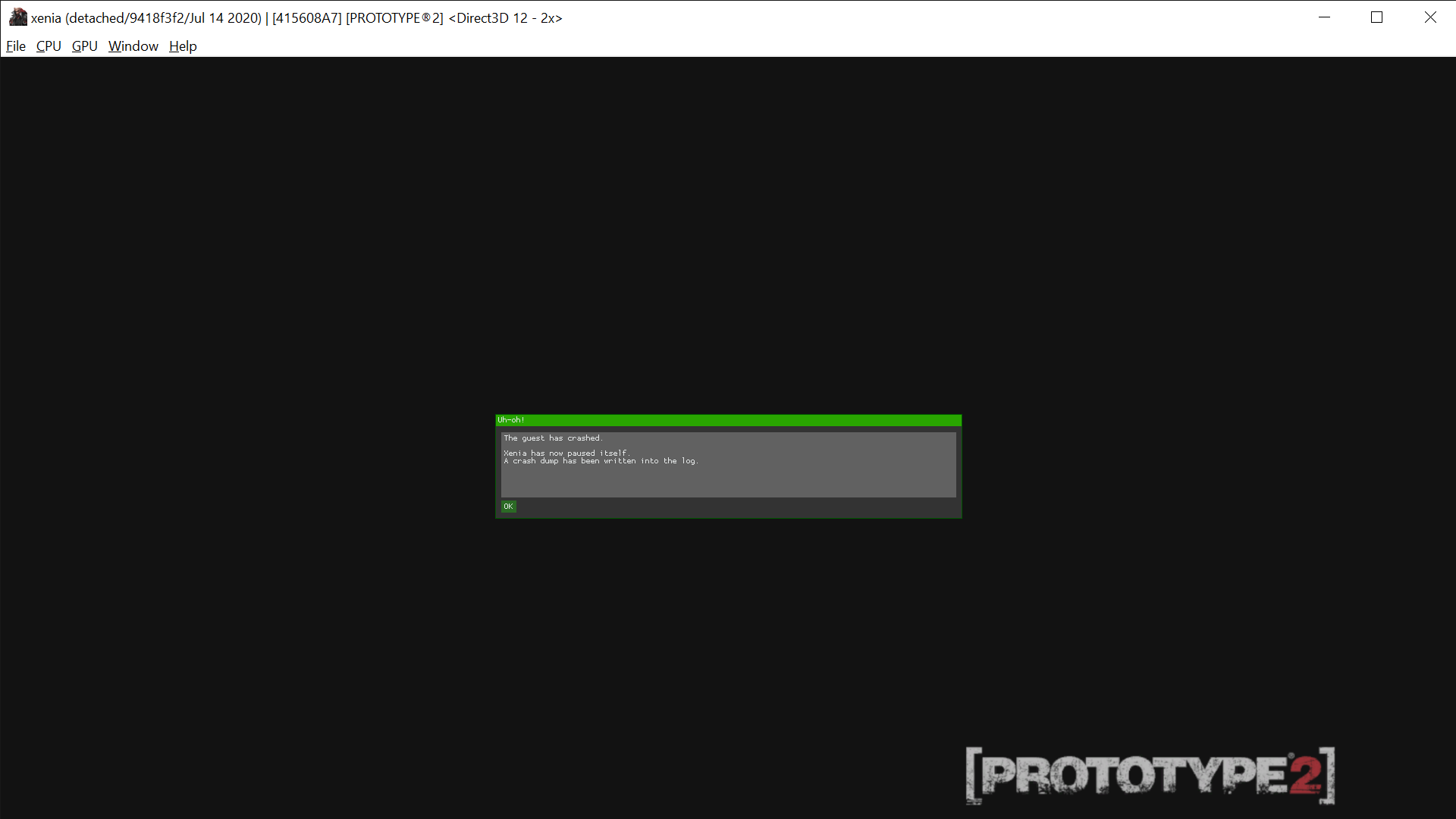 415608A7 - Prototype 2 · Issue #670 · xenia-project/game-compatibility · GitHub