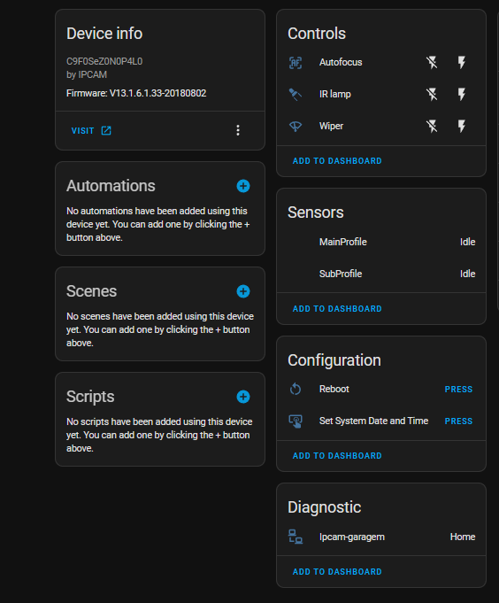 IP CAM ESCAM G02 C9F0SeZ0N0P4L0 firmware crashes when creating webhook subscription after ...