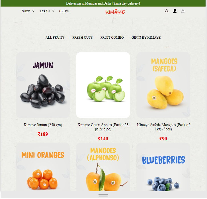 GitHub - Hashal890/Kimaye-Clone: Created first collaboratory project on ...