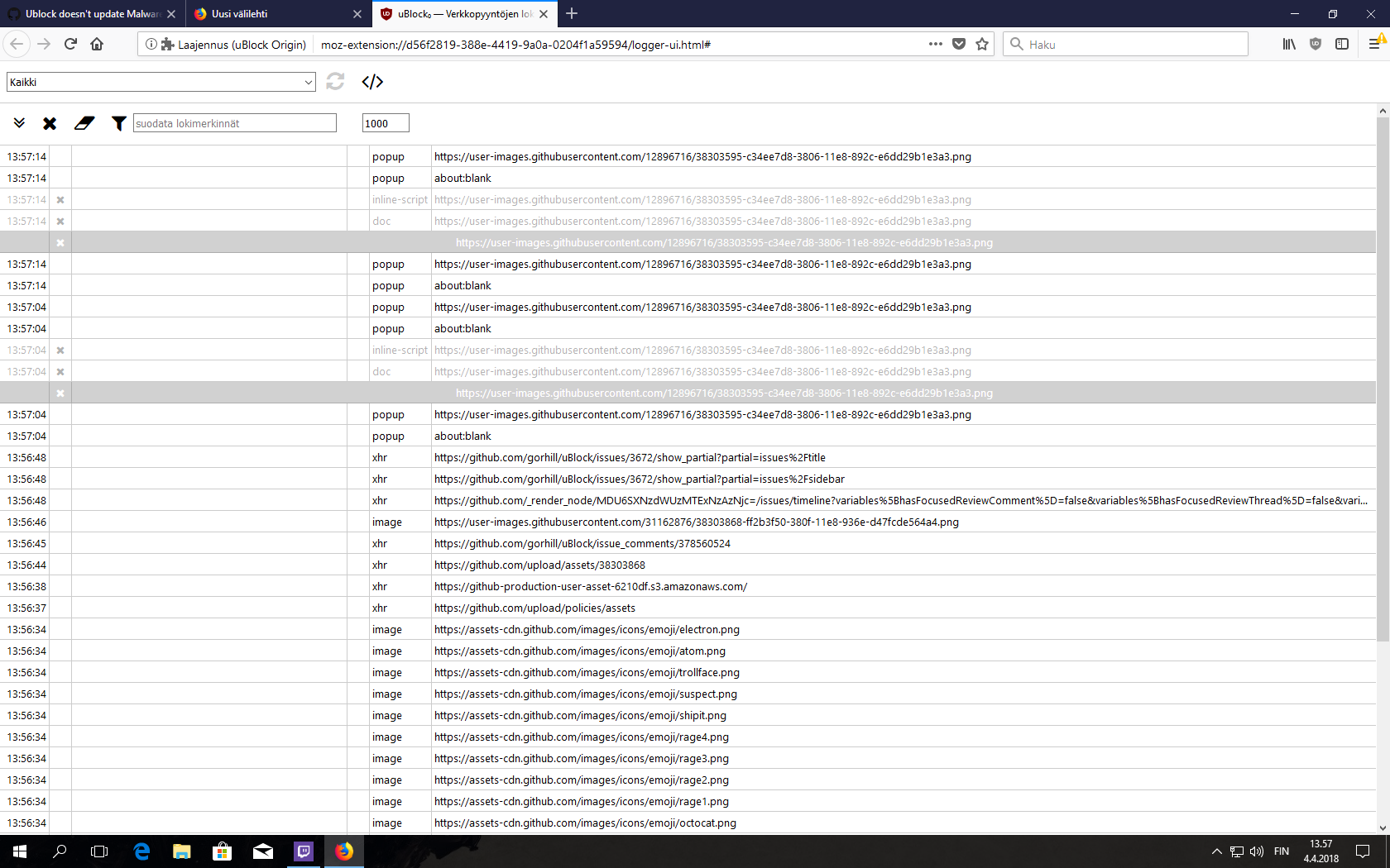 Ublock doesn't update Malware Domain List properly. · Issue #3672 · gorhill/uBlock · GitHub