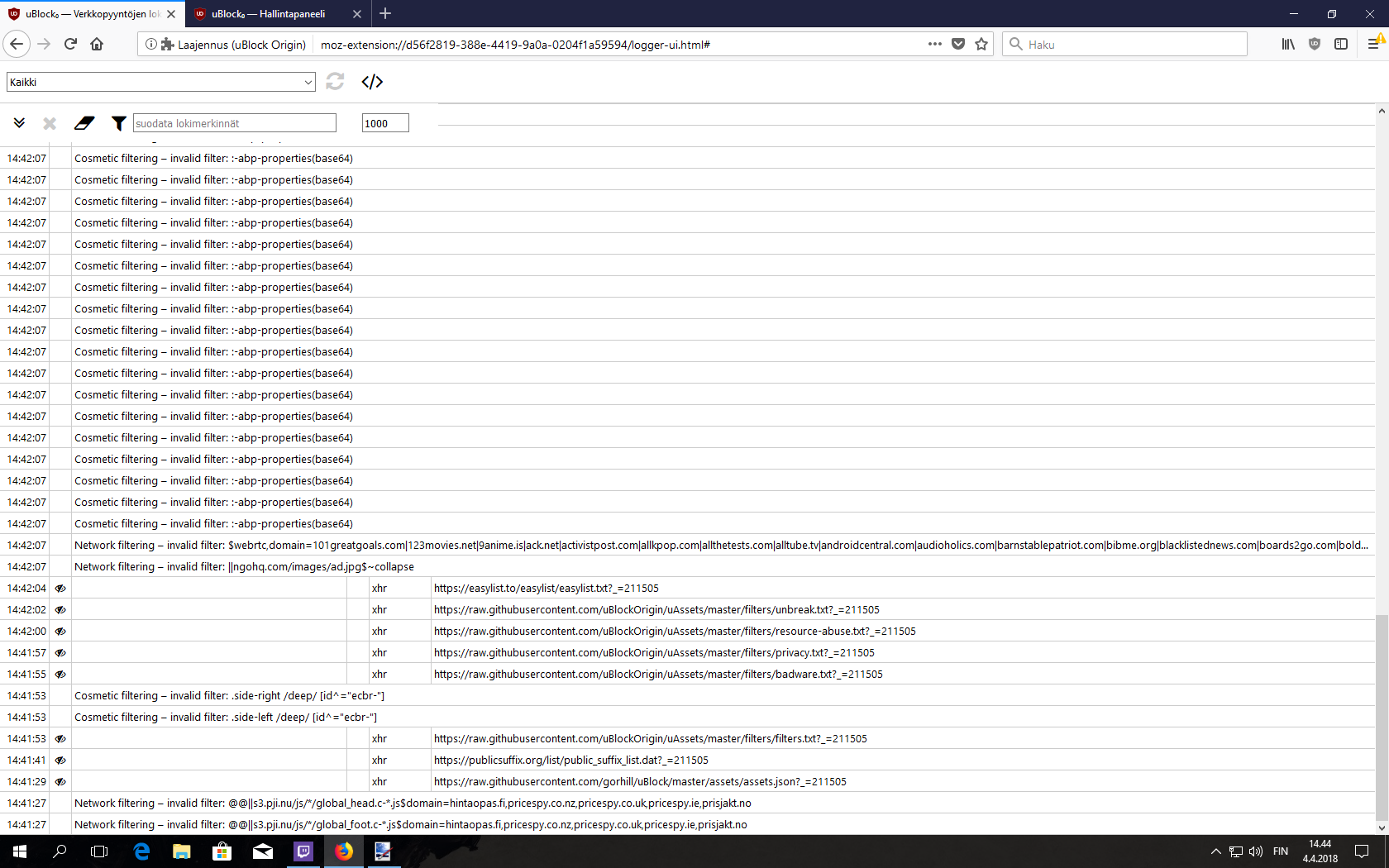 Ublock doesn't update Malware Domain List properly. · Issue #3672 · gorhill/uBlock · GitHub