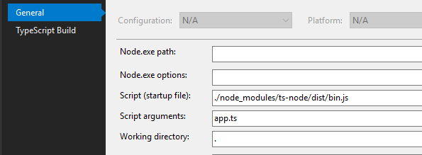 Debugging ts-node? · Issue #1756 · microsoft/nodejstools · GitHub