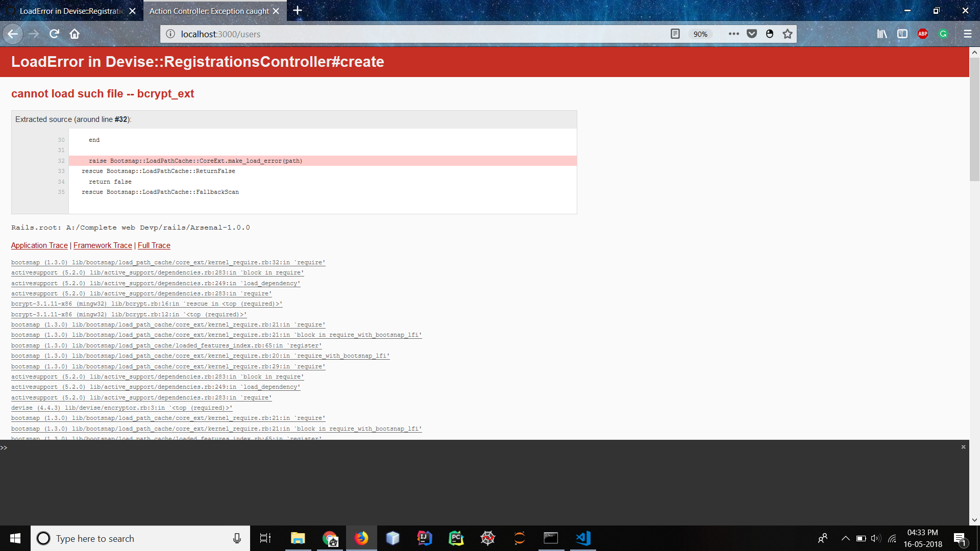 LoadError in Devise::RegistrationsController#create · Issue #4866 · heartcombo/devise · GitHub