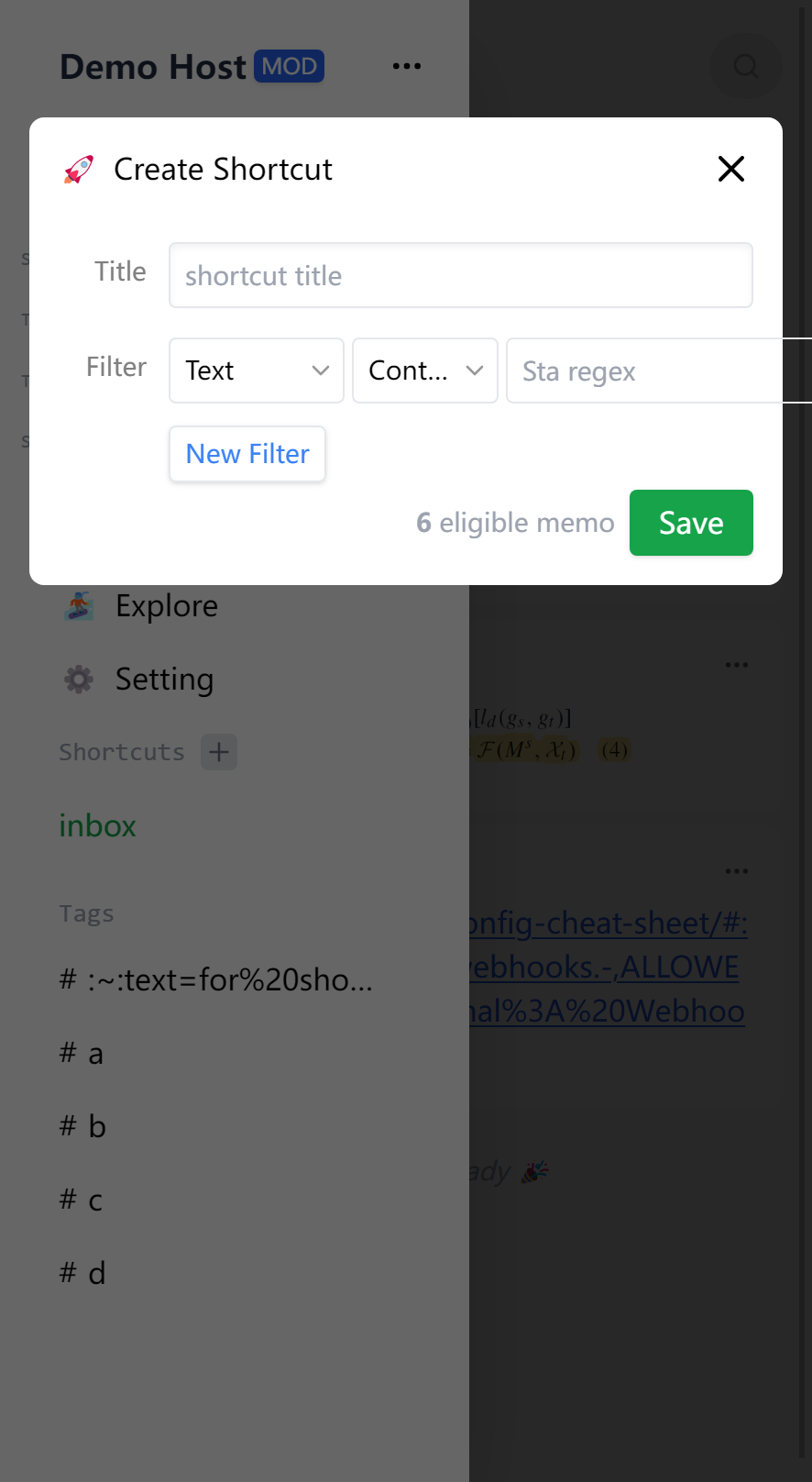 mobile style of the filter · Issue #462 · usememos/memos · GitHub