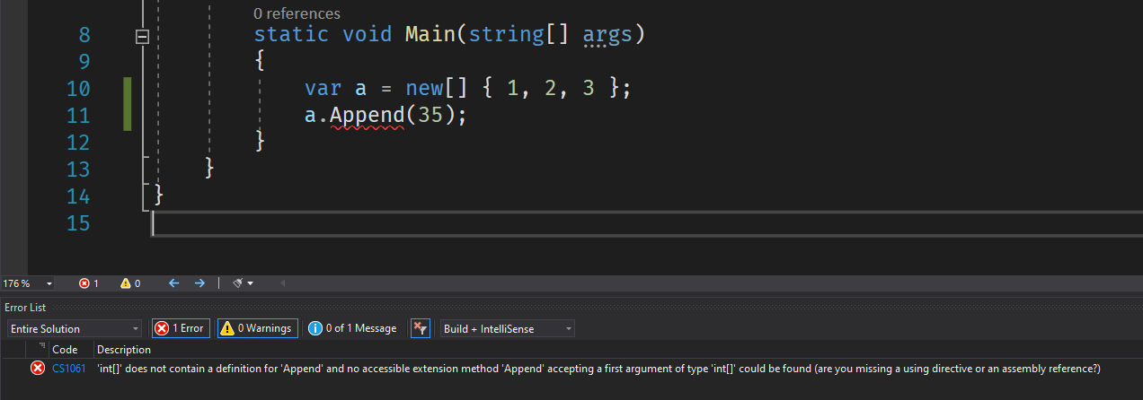 Append Doesn T Exist In System Linq In Net461 Even With Package Installed · Issue 55002