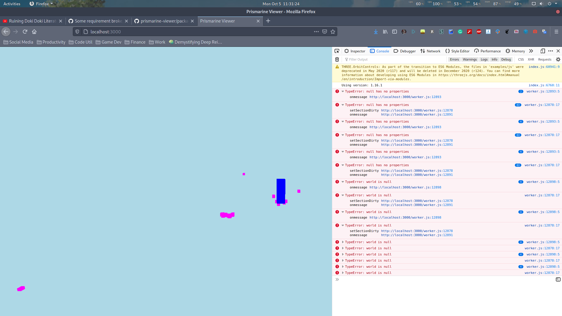 Some requirement broke, and I can't find out which one · Issue #37 · PrismarineJS/prismarine ...