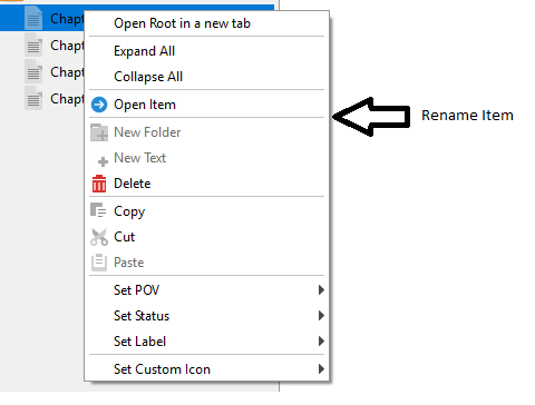 Add a "Rename Item" option to context menu in the Tree view · Issue #189 · olivierkes/manuskript ...