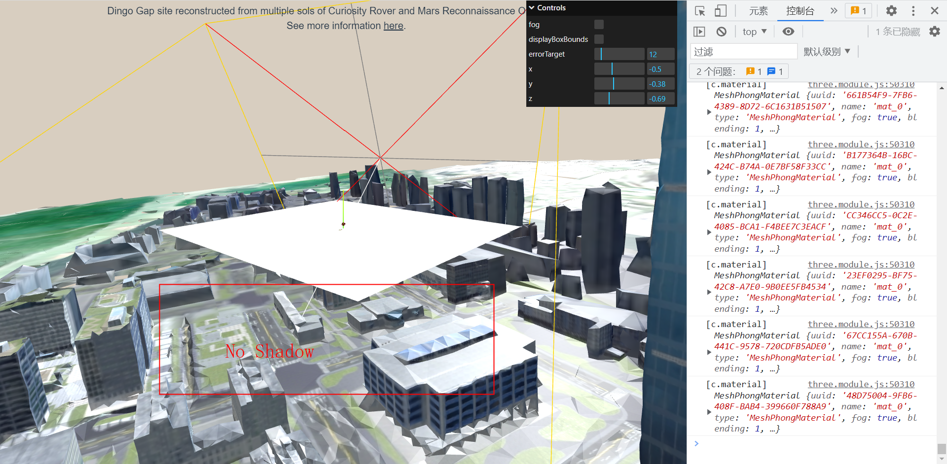 Question: No self shadowing rendered · Issue #278 · NASA-AMMOS/3DTilesRendererJS · GitHub