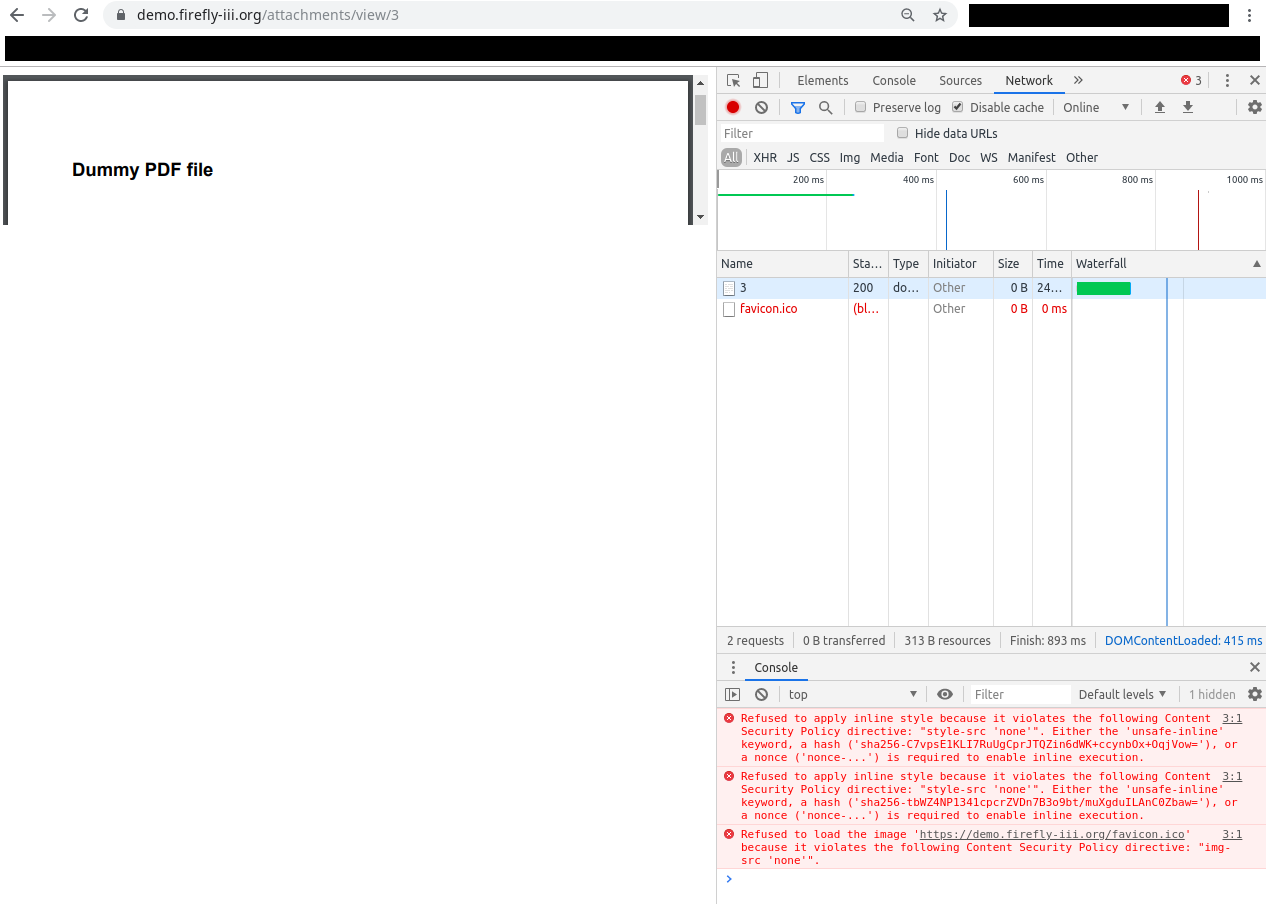 Attachment preview not working in Chromium · Issue #2727 · firefly-iii/firefly-iii · GitHub