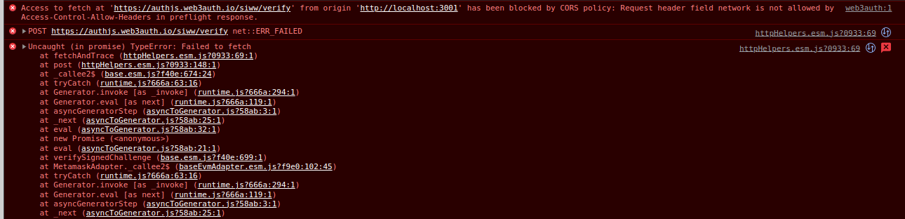 external wallet authenticateUser cors error · Issue #1054 · Web3Auth/web3auth-web · GitHub