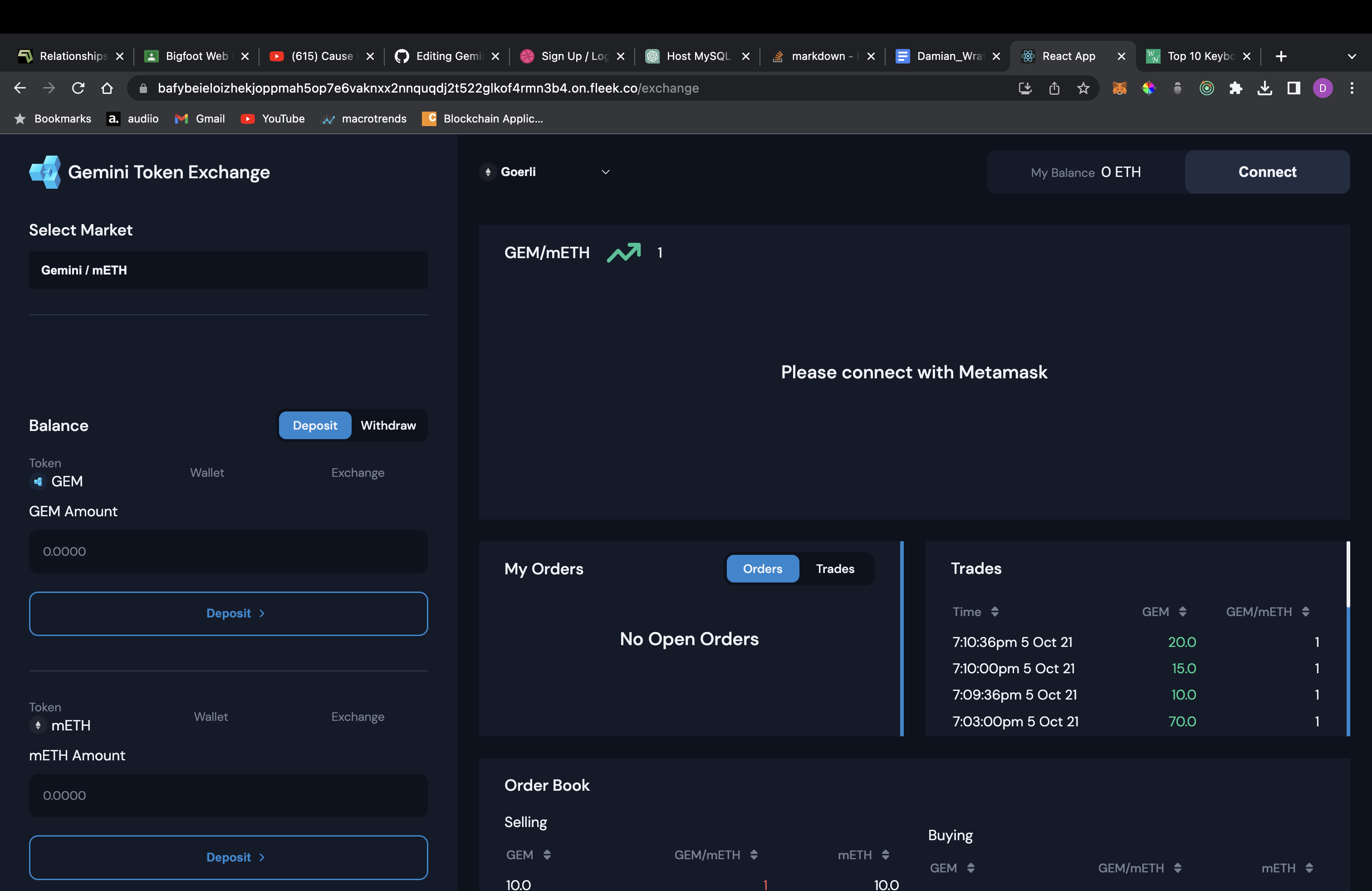 GitHub - dwrath/Gemini-Exchange
