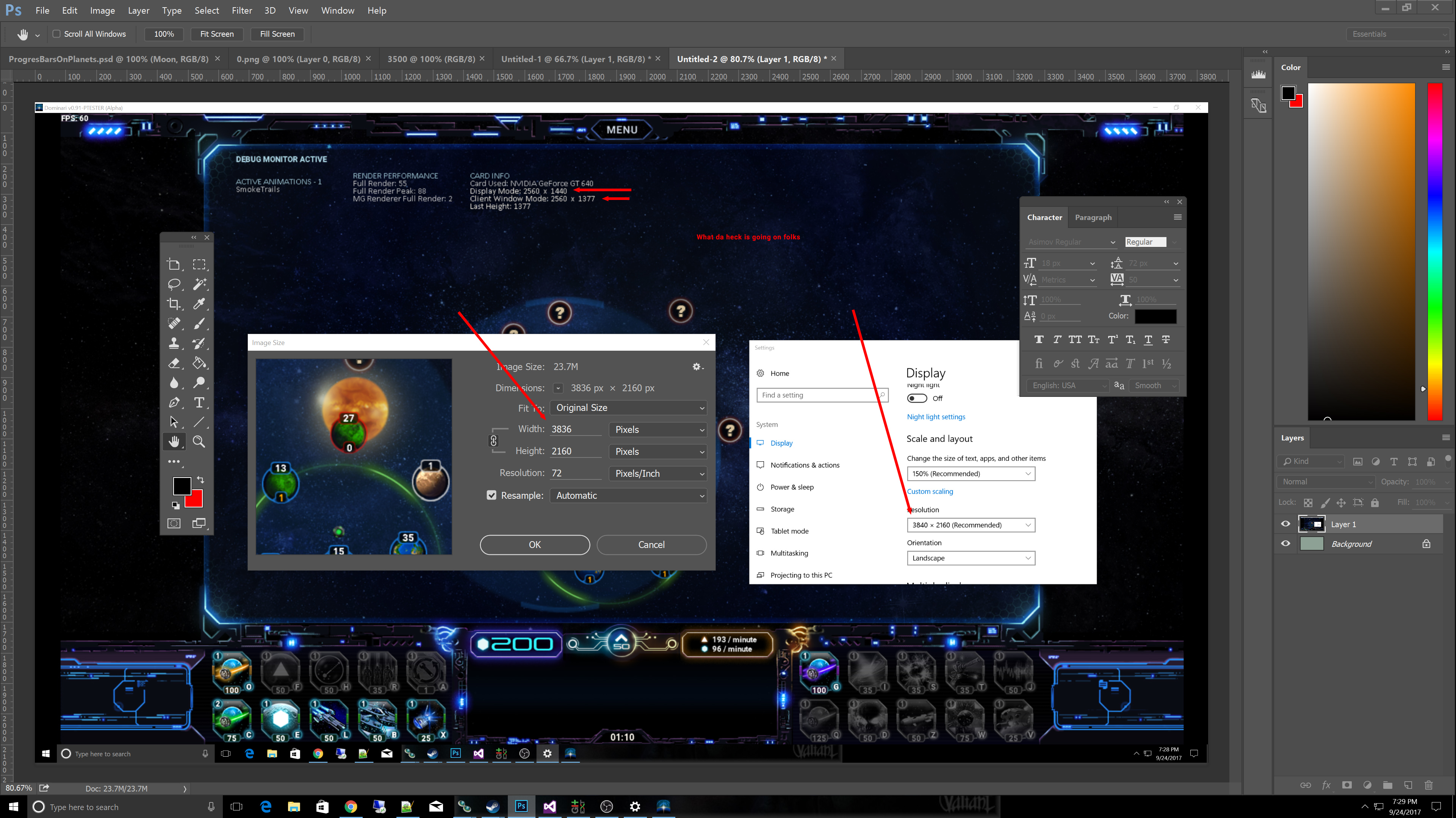 Incorrect resolution values being returned on my new 4K monitor · Issue ...