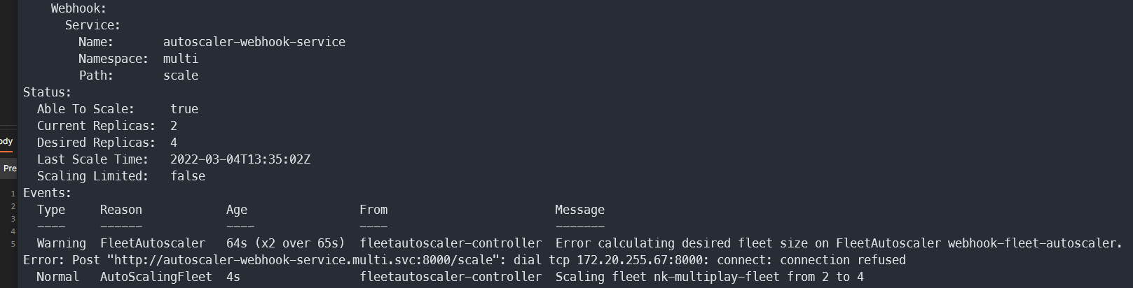 strange warning event when create webhook-fleet-autoscaler · Issue #2501 · googleforgames/agones ...