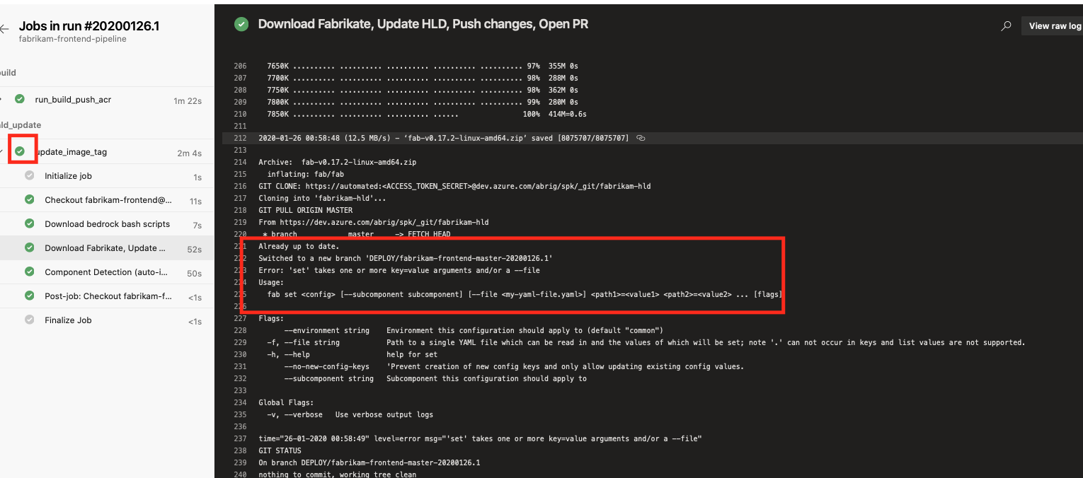 Silent error related to Fabrikate in update_image_tag stage of SPK ...