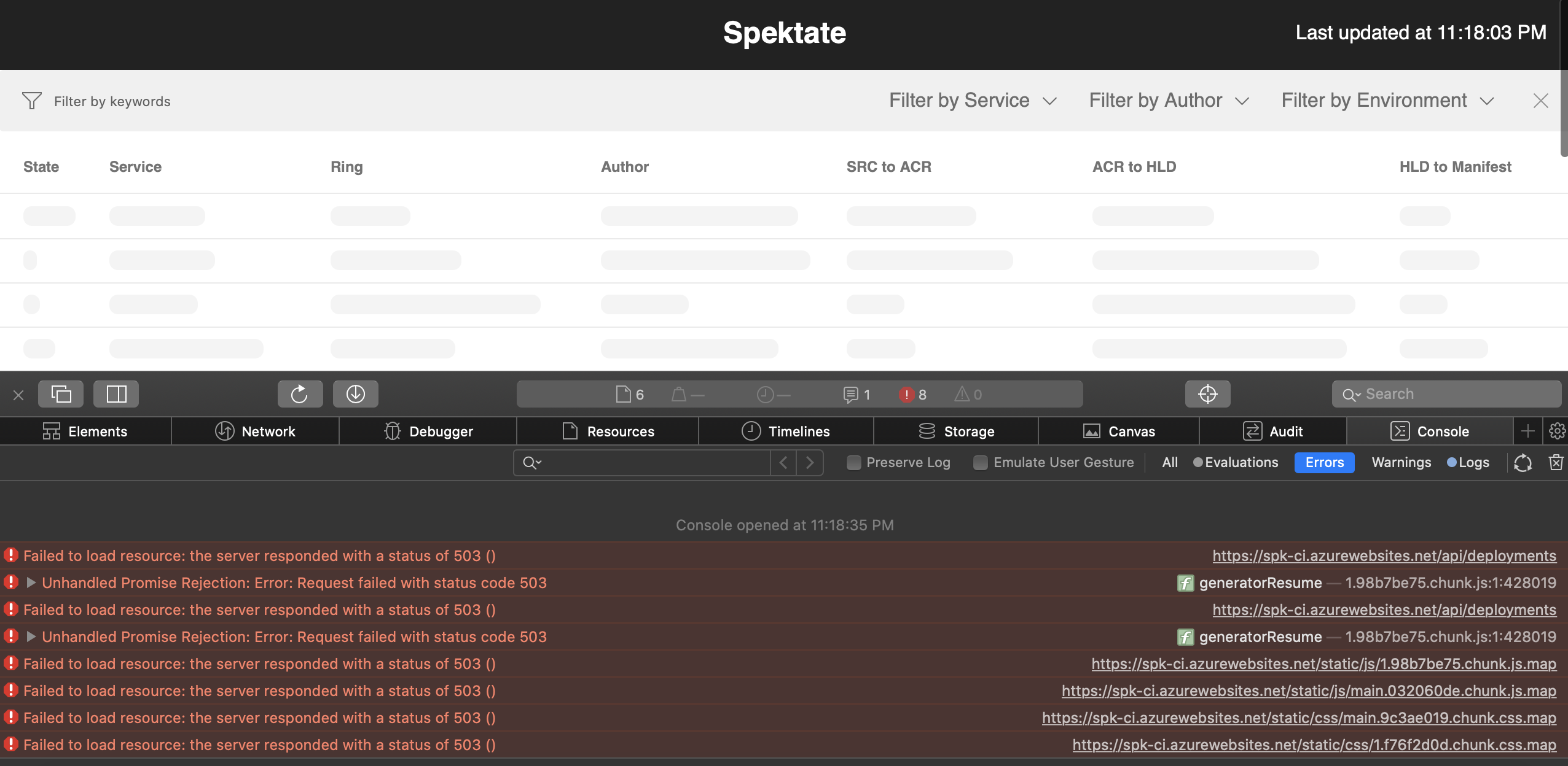 Introspection dashboard needs better error handling · Issue #1066 · microsoft/bedrock · GitHub