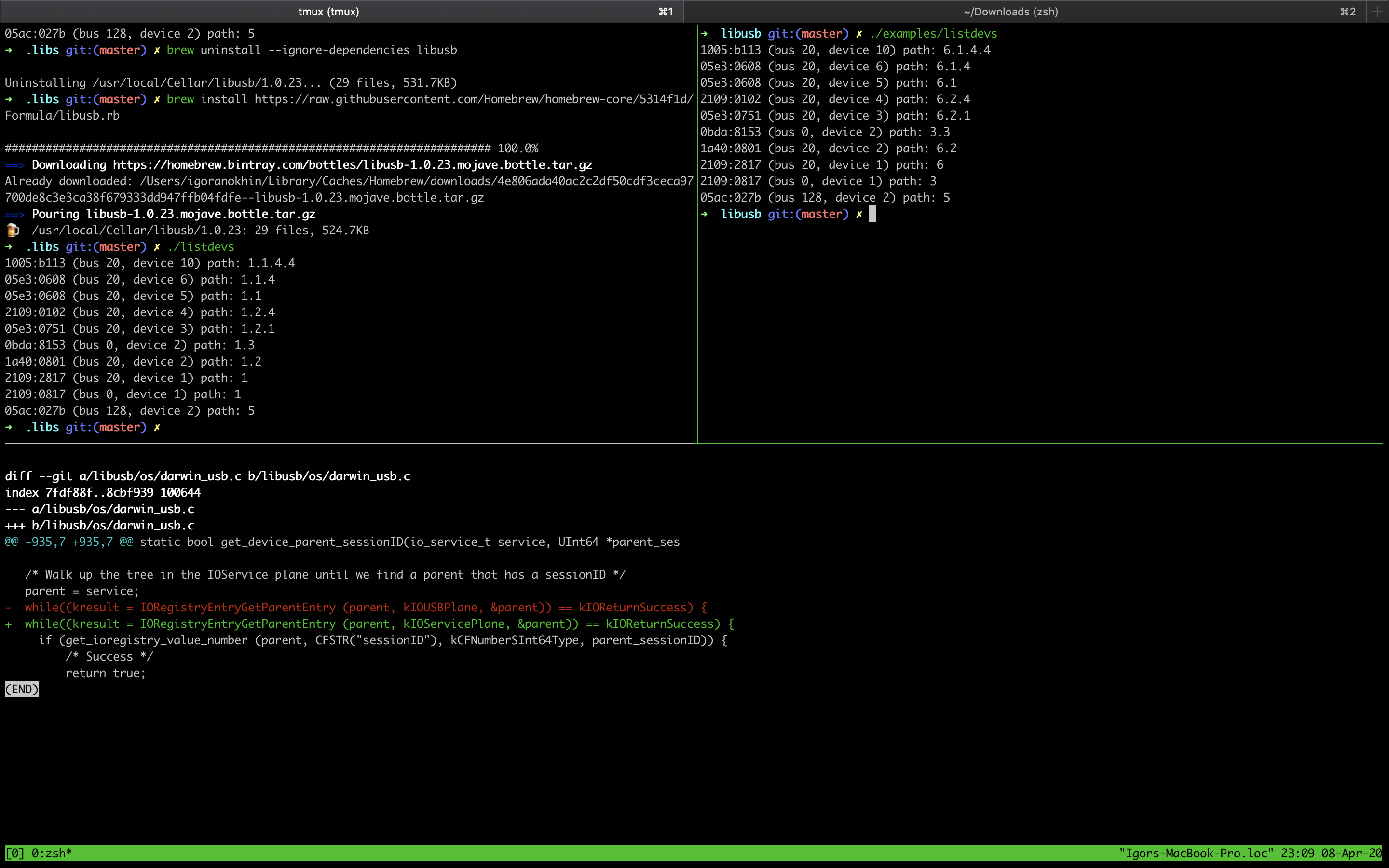 macOS Catalina: wrong detection of parent devices · Issue #693 · libusb/libusb · GitHub