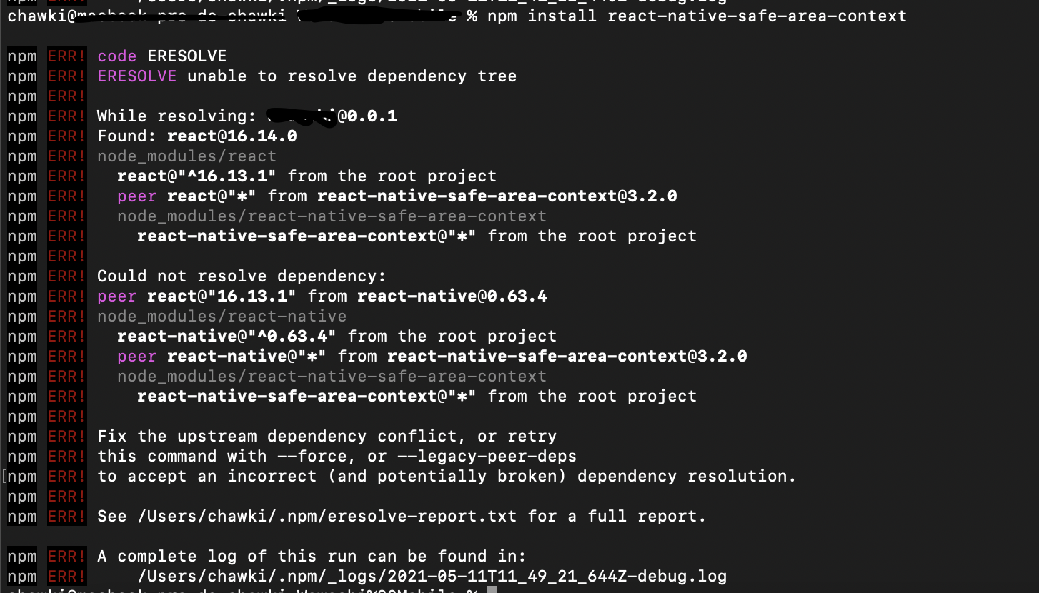 could not install the package · Issue #194 · AppAndFlow/react-native-safe-area-context · GitHub
