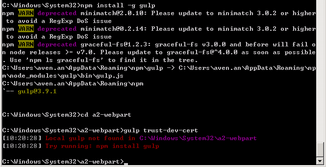 error:installing the developer certificate for use with SPFx development · Issue #788 ...