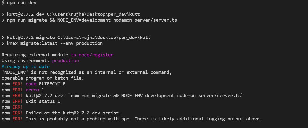 Issue In Starting Development Env And Signing Up · Issue 484 · Thedevs 
